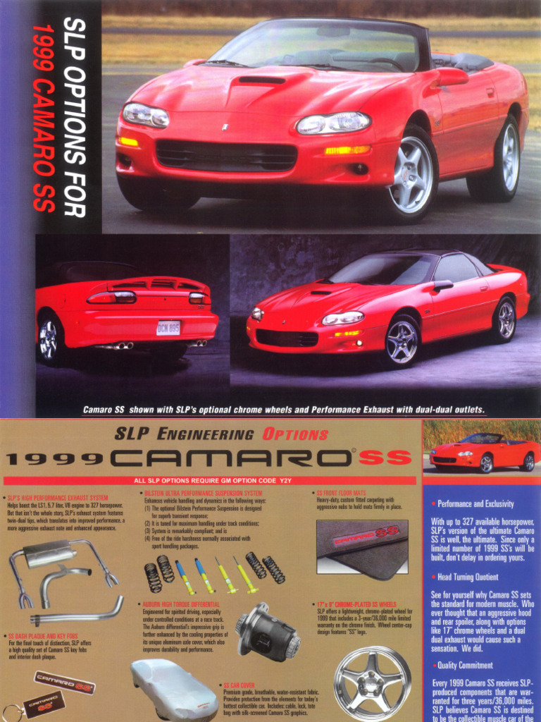 1999-Chevrolet-Camaro-SS-SLP-Sheet | PDF