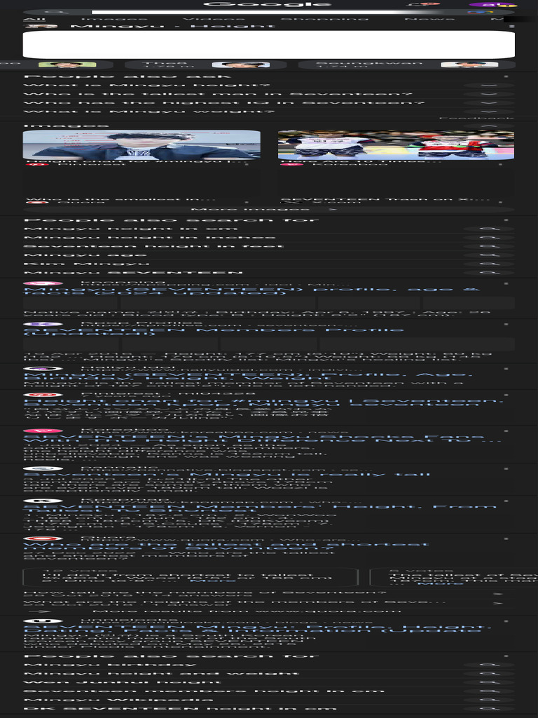 Mingyu Height - Google Search | PDF | Sports & Recreation