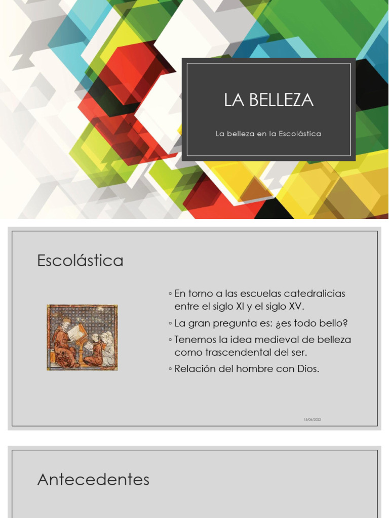 La Belleza en La Escolástica | PDF | Belleza | Tomás de Aquino