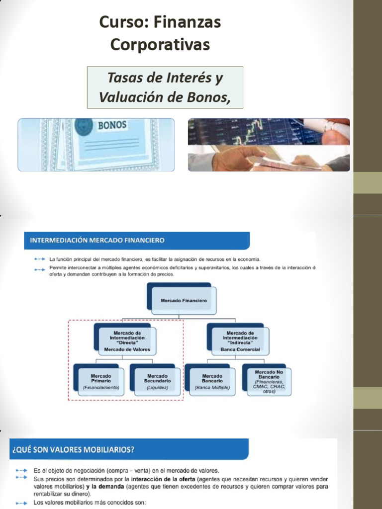 Finanzas Corporativas Valuacion de Bonos Sem 5 | PDF | Calificación crediticia | Interés
