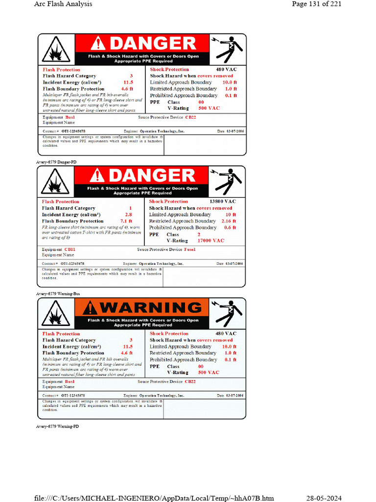 arcflash2-131-160 | PDF | Microsoft Excel | Electric Arc