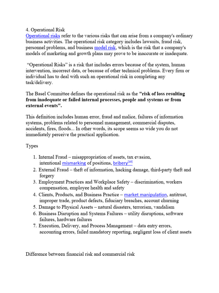 Operational Risk | PDF | Operational Risk | Risk