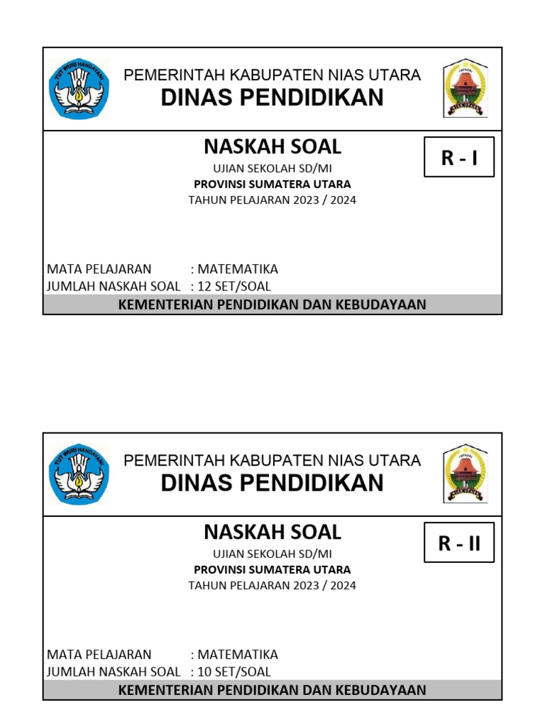 Sampul Naskah Soal Ujian Pdf