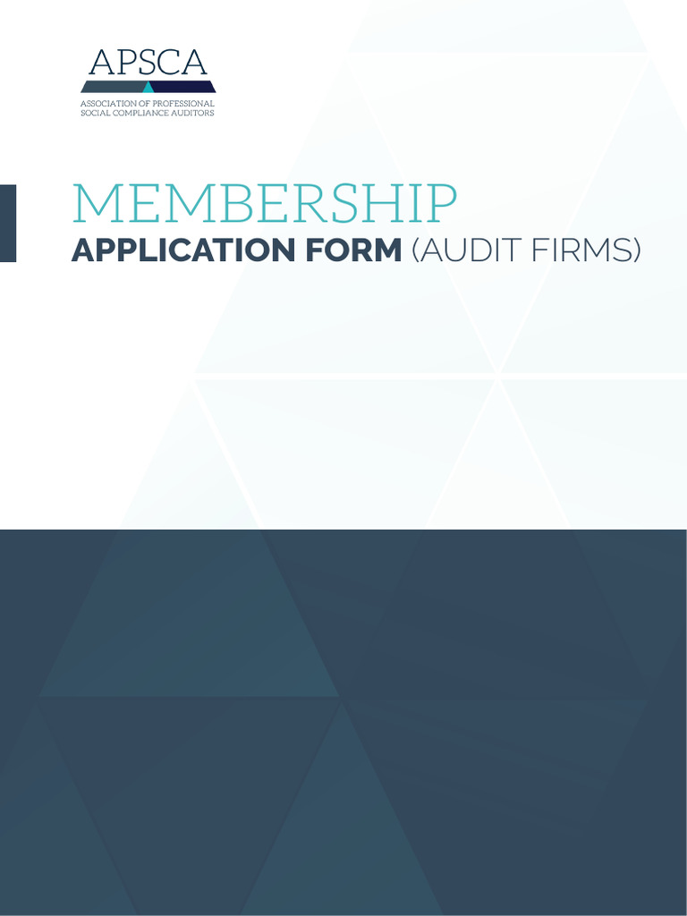 Audit Firm Membership Application Form T 013 | PDF | Zip Code | Holding ...