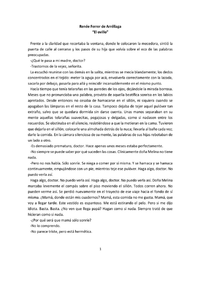 16 - Renée Ferrer de Arréllaga - El Ovillo | PDF