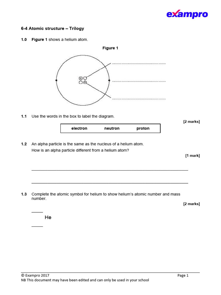 Physics Trilogy Atomic Structure | PDF | Radioactive Decay | Atomic Nucleus