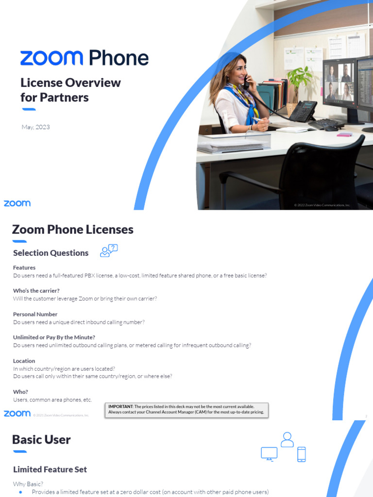 Zoom Phone License Overview For Partners | PDF | Information And ...