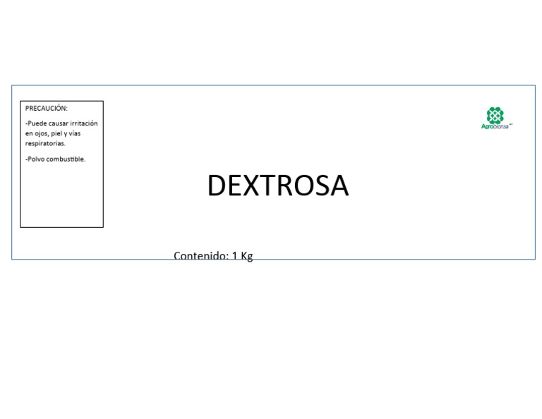 DEXTROSA Etiqueta | PDF