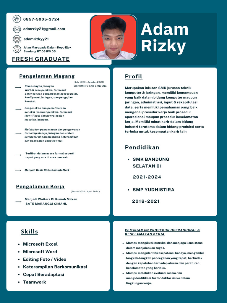 CV Adam Rizky | PDF