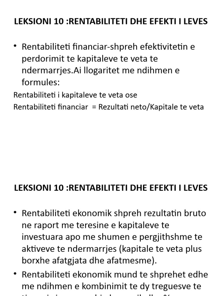 Leksion 10 Baza Finance | PDF