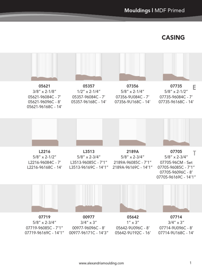 MDF Mouldings 1 | PDF | Window | Wall