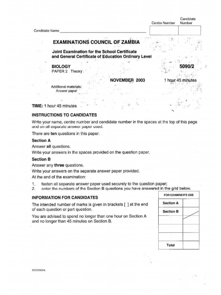 G12 Biology P2 2003 Pdf