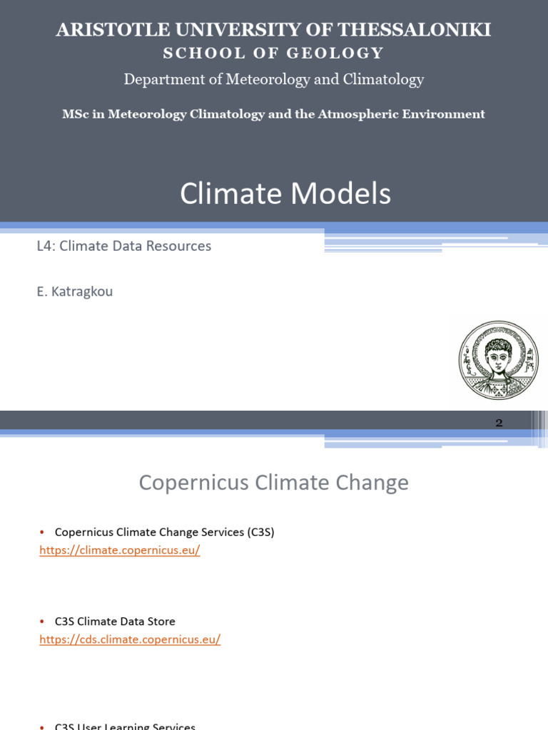 Climate Models - 2023 - 24 - L5 | PDF | Climate | General Circulation Model