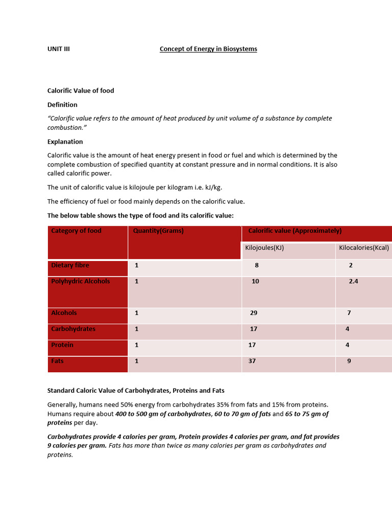 Energy Storage in Organic Molecules | PDF | Glycolysis | Calorie