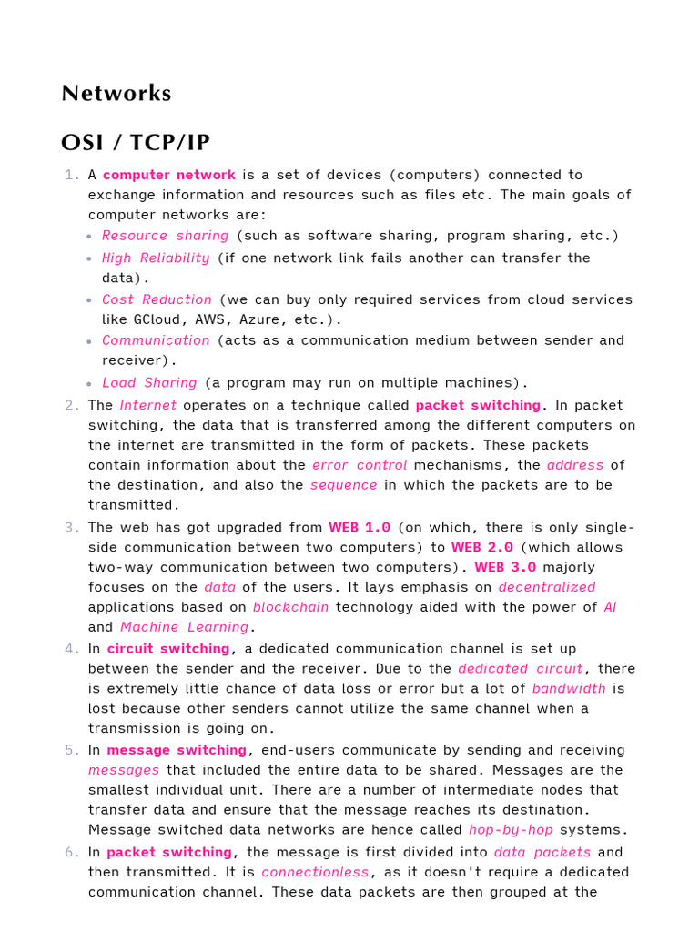 Networks | PDF | Transmission Control Protocol | Domain Name System