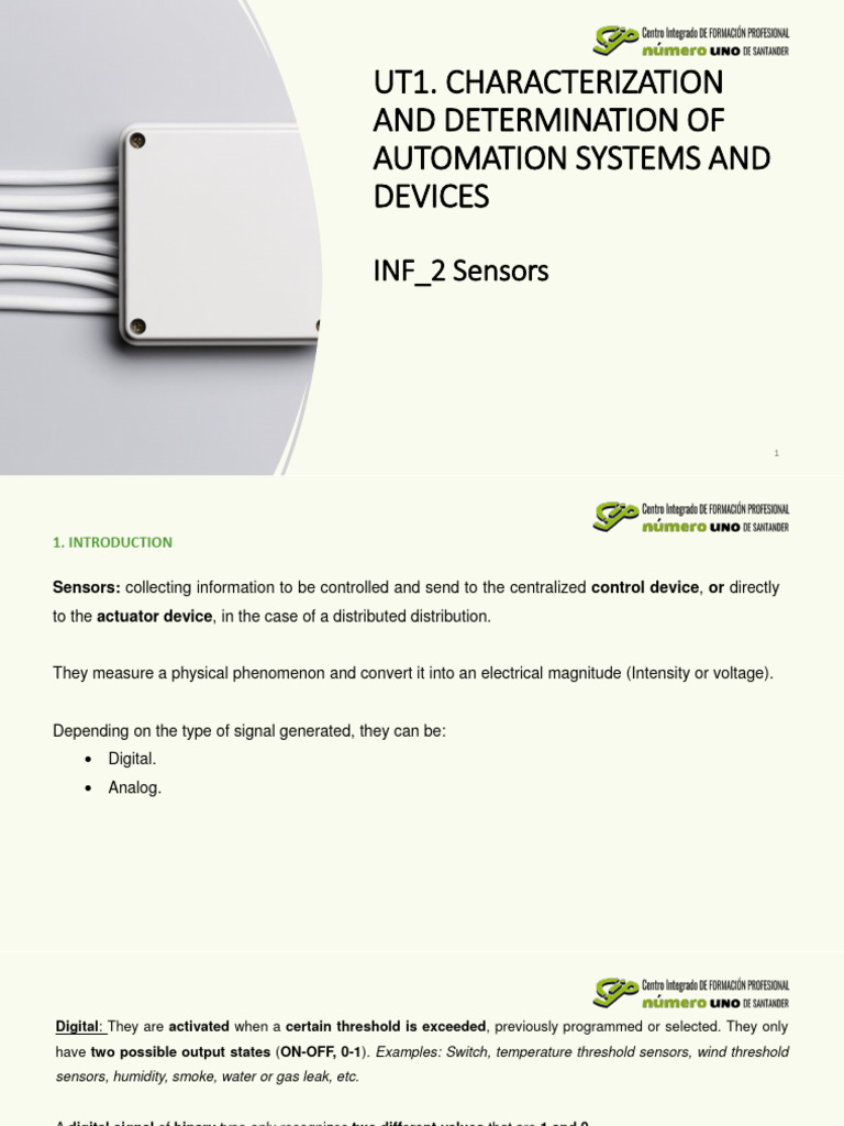 Inf_2 Sensors Power Point | PDF | Sensor | Smoke