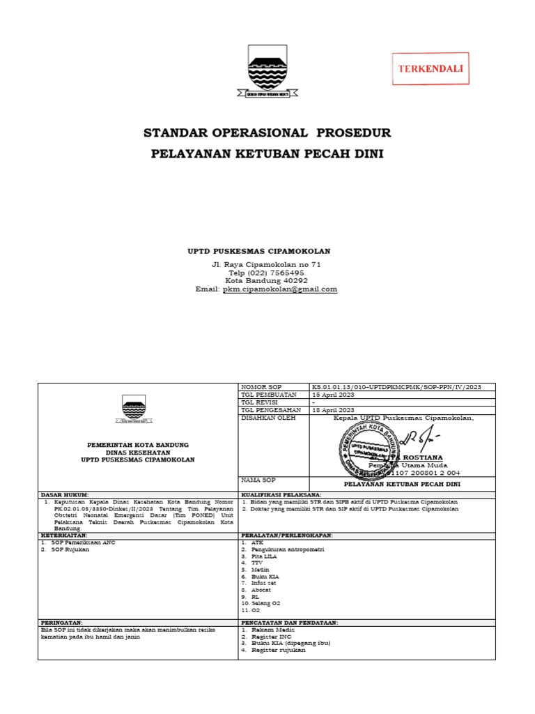 SOP Pelayanan KPD | PDF