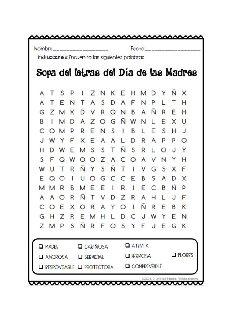 Actividades Dia de Las Madres | PDF