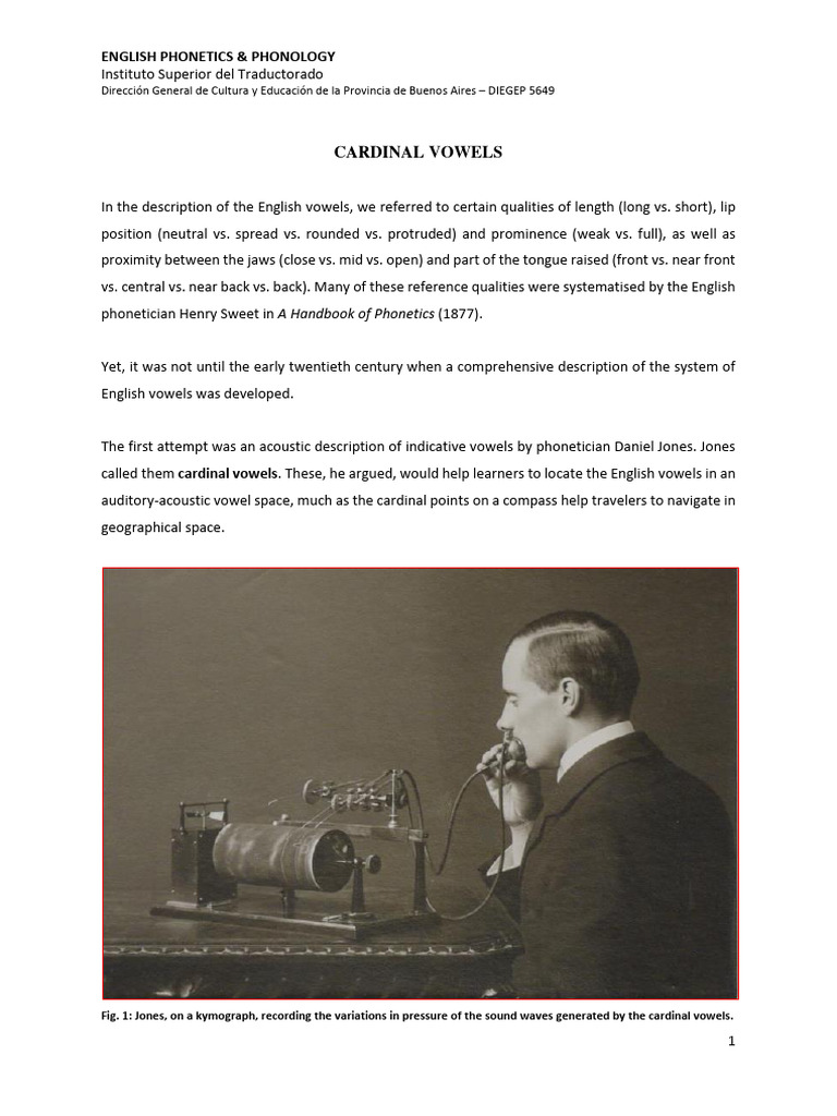 04 - Cardinal Vowels | PDF | Vowel | Phonetics