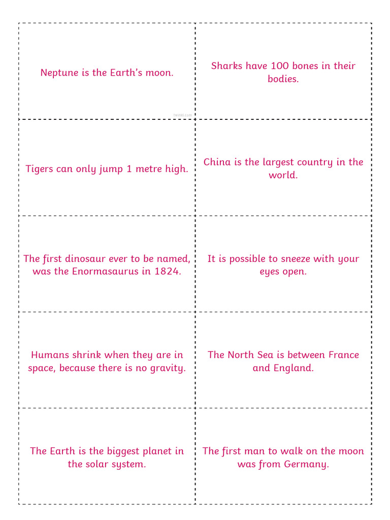 T T 2545630 Spot The Truth Activity Sheet - Ver - 1 | PDF | Home ...