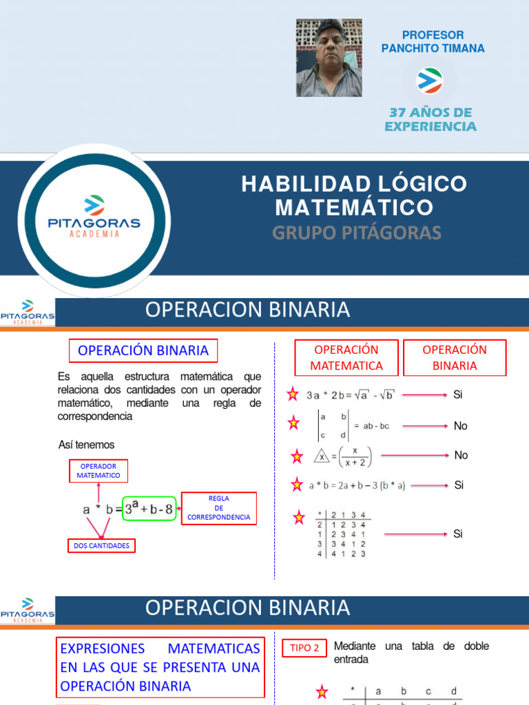 Operaciones Binarias: Ejercicios y Soluciones | PDF | Campo ...