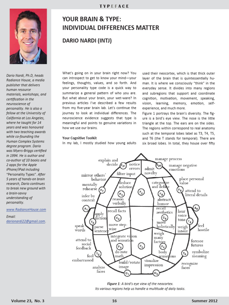 Your Brain and Type - Nardi | PDF | Thought | Extraversion And Introversion