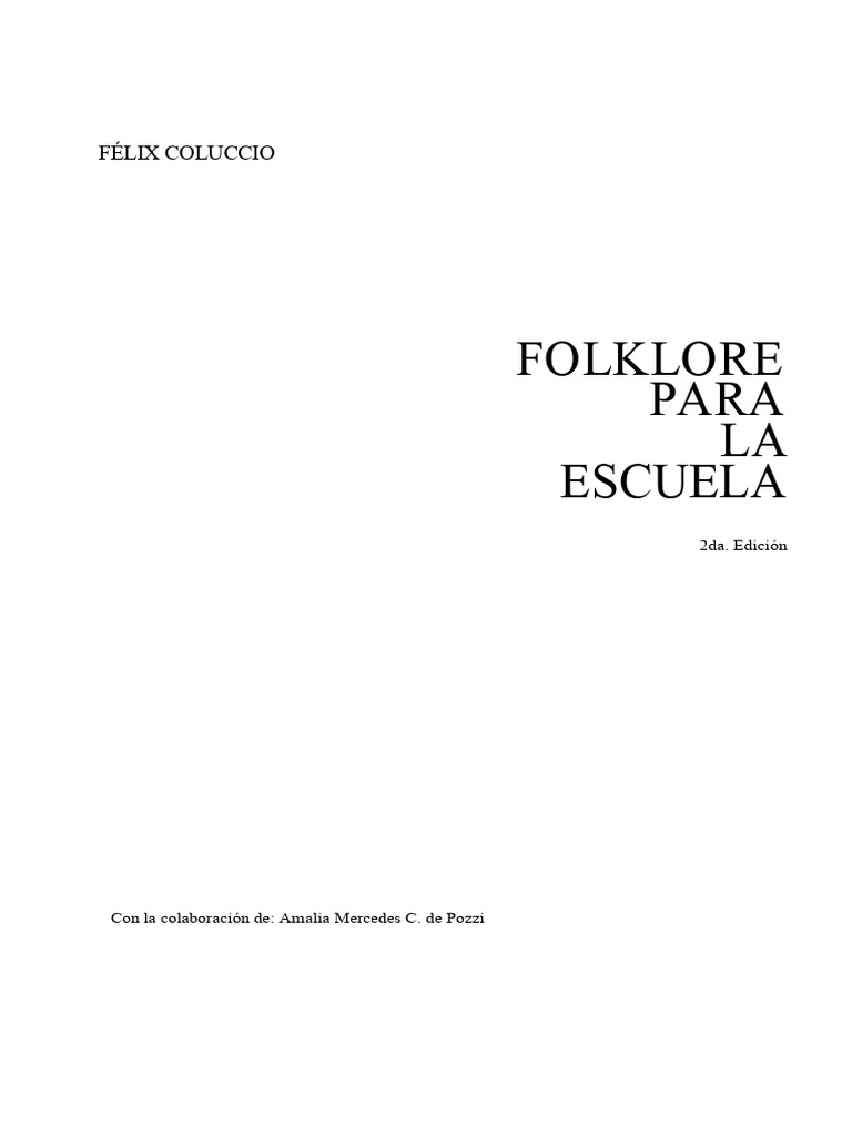 Folklore Argentino y Félix Coluccio | PDF | Carnaval
