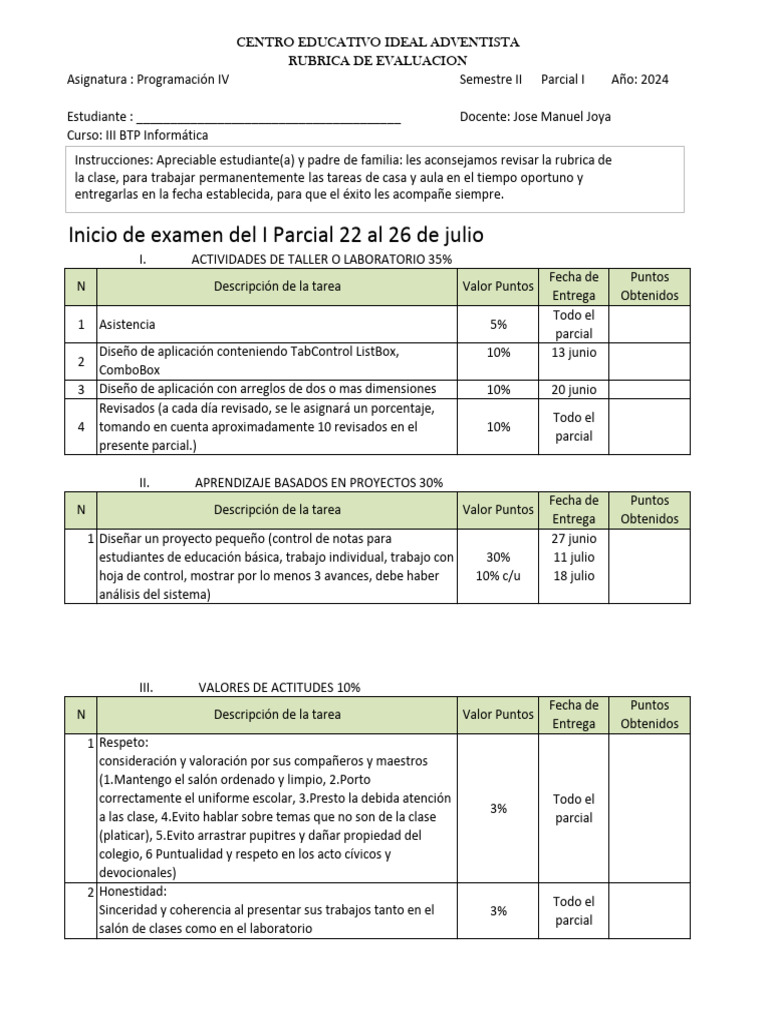 Programacion IV | PDF | Aprendizaje