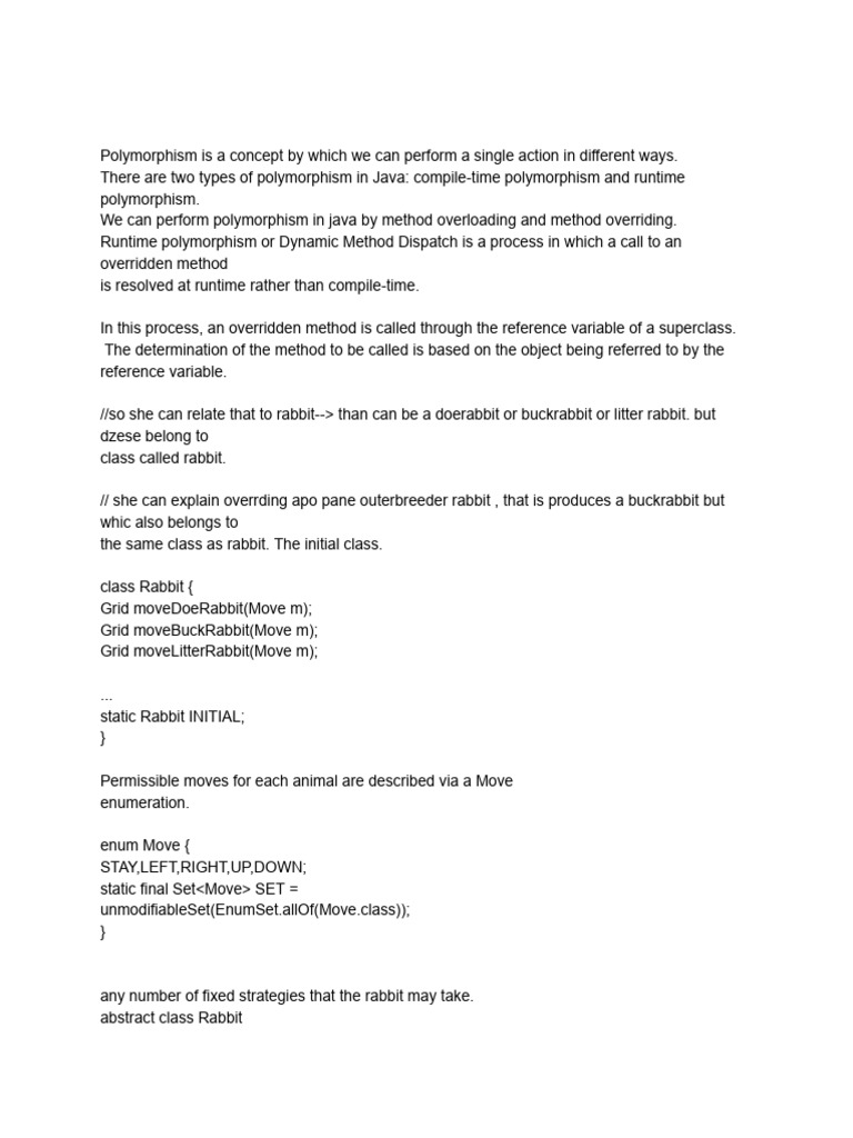 Polymorphism Pdf Method Computer Programming Software Development