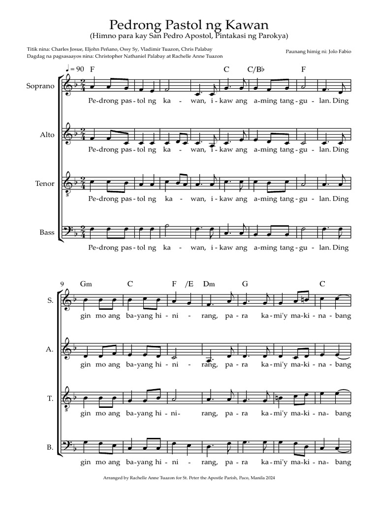 Pedrong Pastol NG Kawan Final | PDF