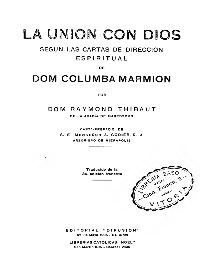 La Unión Con Dios (C. Marmion) | PDF | Cristo (título) | espíritu Santo