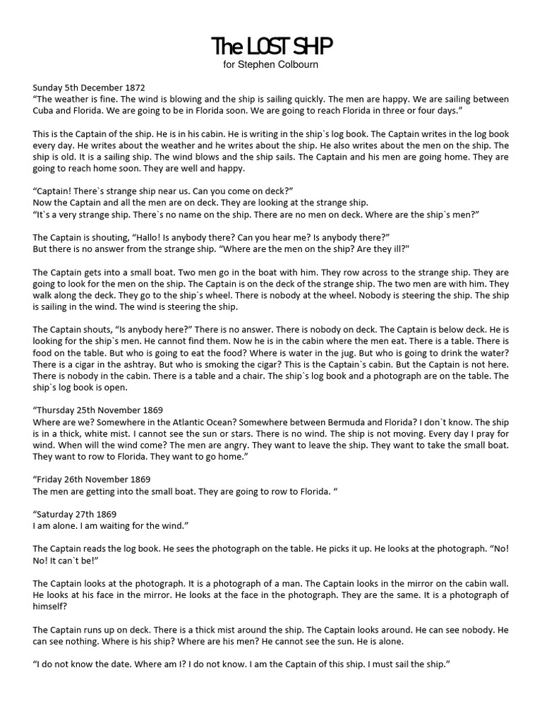 The LOST SHIP | PDF | Sea Captain | Water Transport