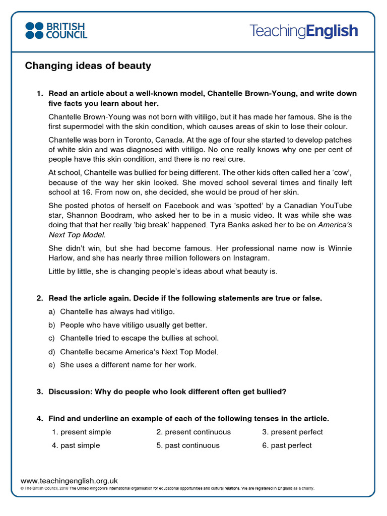 Changing Ideas of Beauty | PDF | Wellness