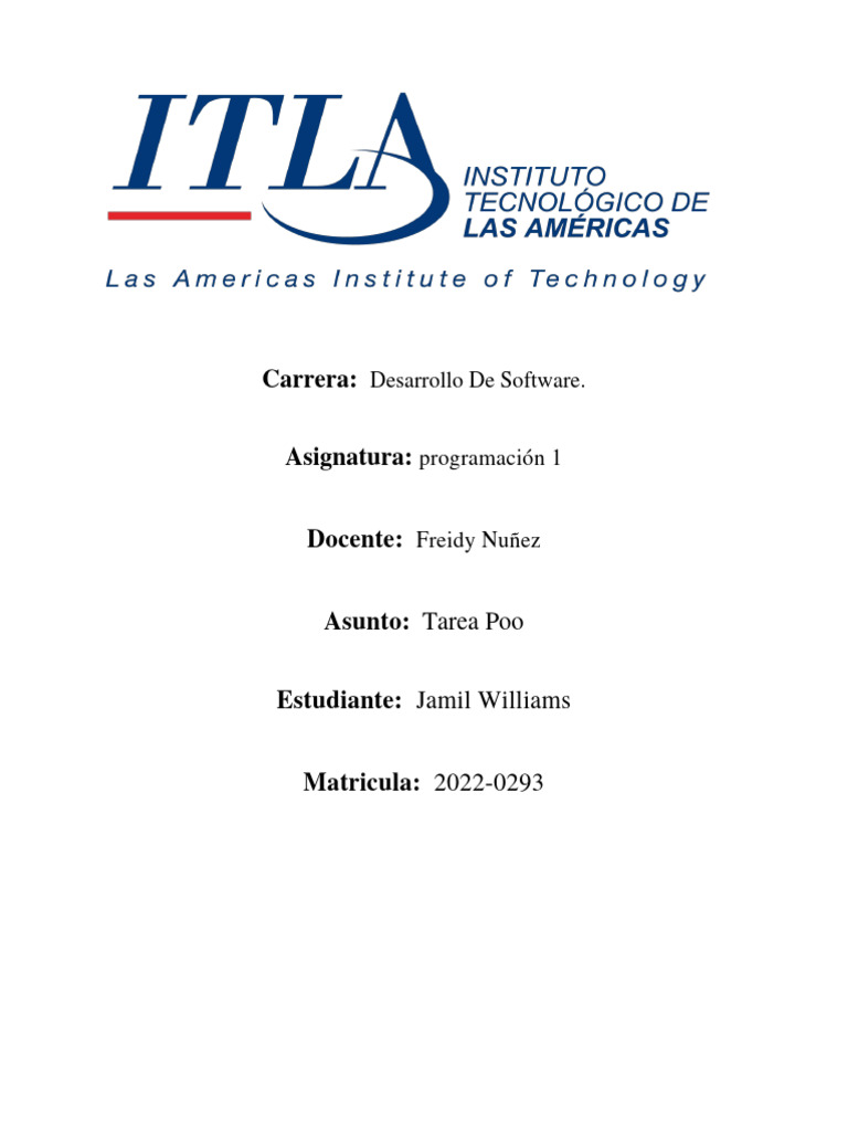 Programación 1 Objeto Tarea 2 Pdf Constructor Programación