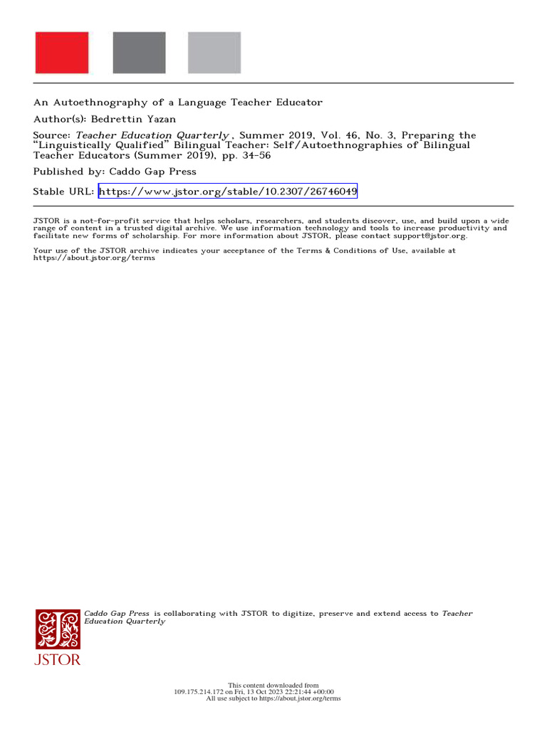 Yazan AutoethnographyLanguageTeacher 2019 | PDF | Teachers | Pedagogy