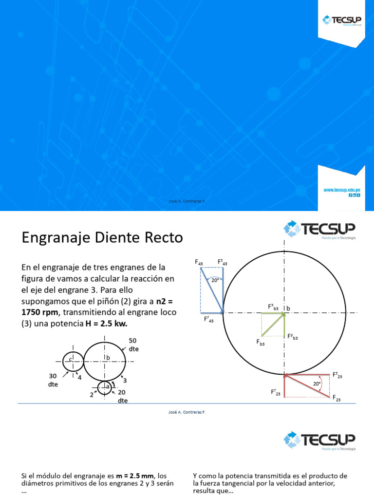Cálculo de módulo y fuerzas en engranajes | PDF | Engranaje ...