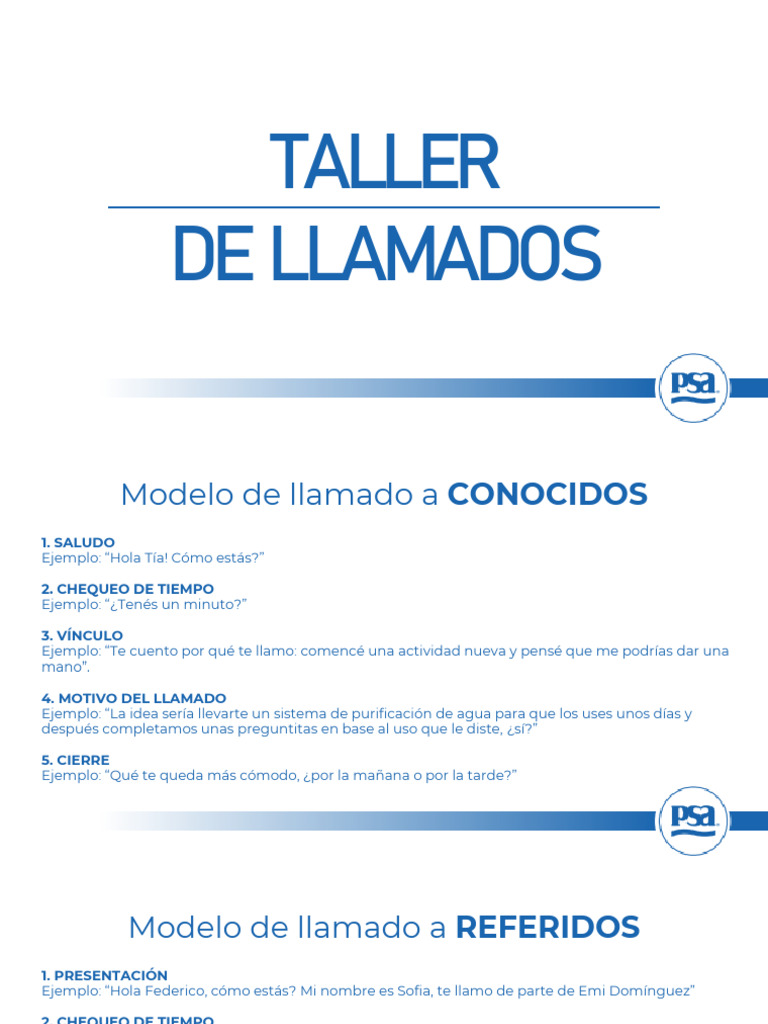Taller de Llamados - Modelos de llamado | PDF