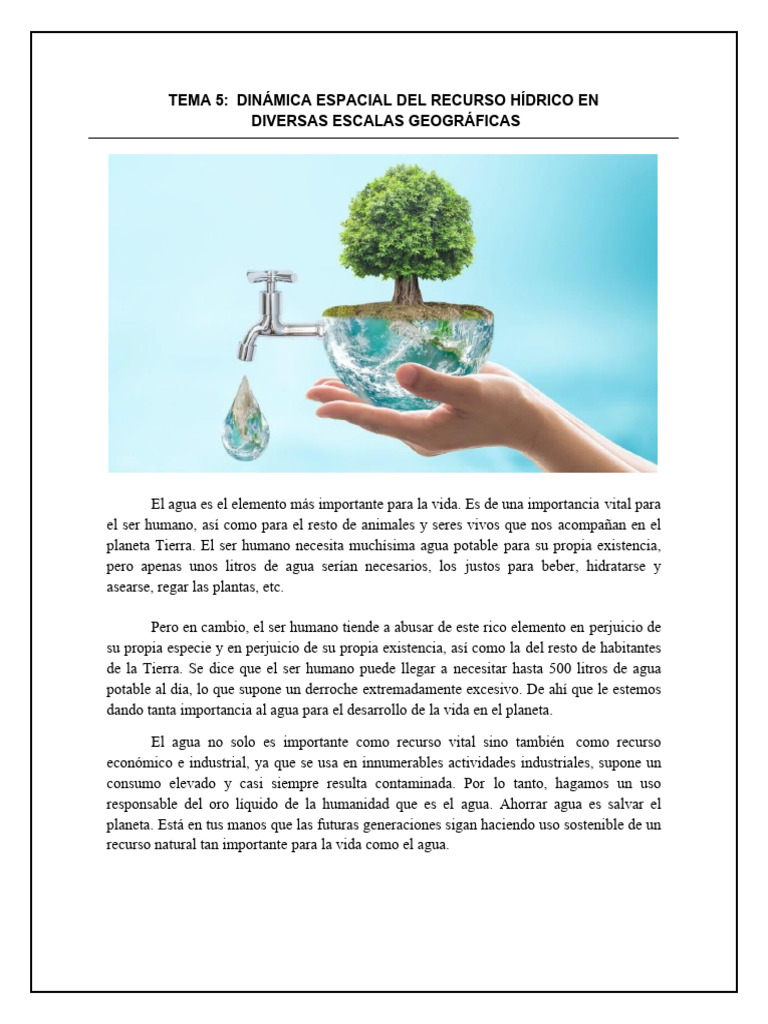 Dinámica del agua en el planeta | PDF | Agua | Tierra