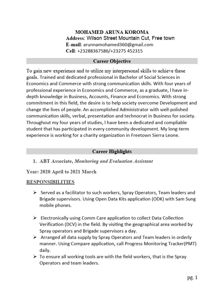 Mohamed CV Final | PDF