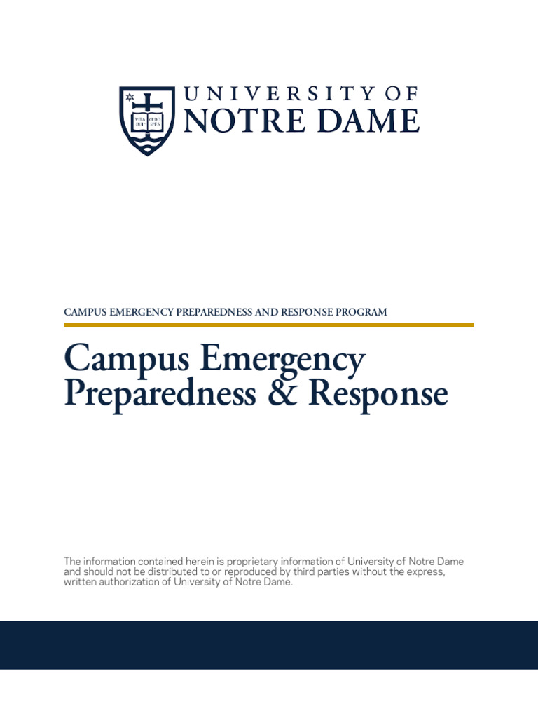 Notre Dame Campus Emergency Plan | PDF | Emergency | Incident Command ...
