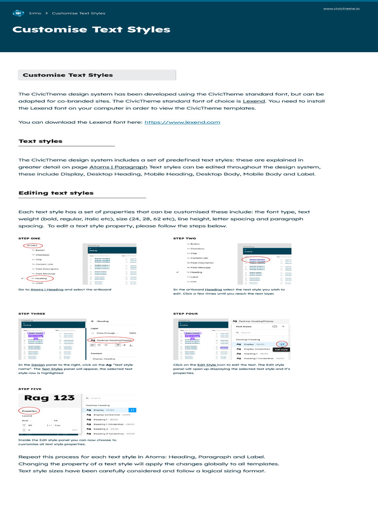 4. Customise Text Styles | PDF