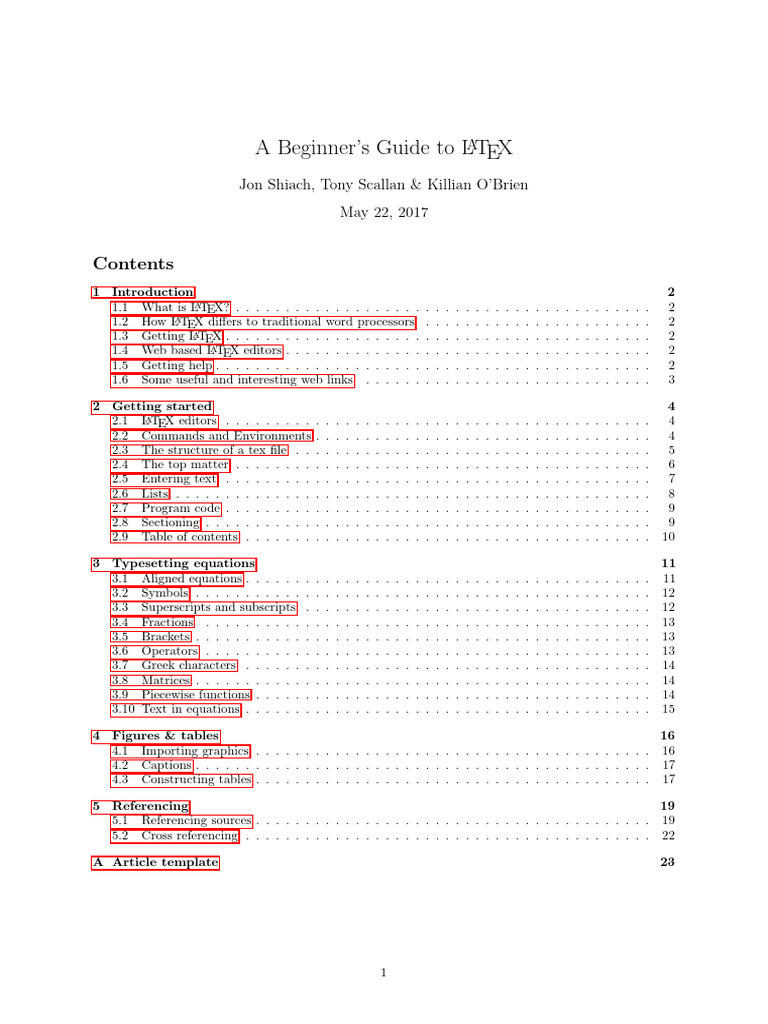 LaTeX Guide | PDF | Te X | Quadratic Equation