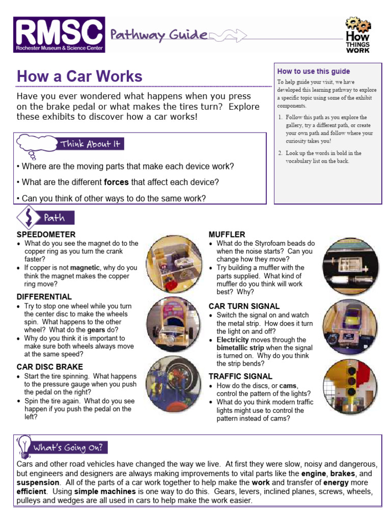 How a Car Works | Download Free PDF | Brake | Machines