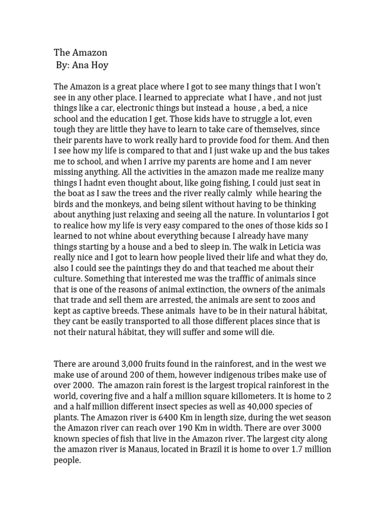 The Amazon Project | PDF | Rainforest | Amazon Rainforest