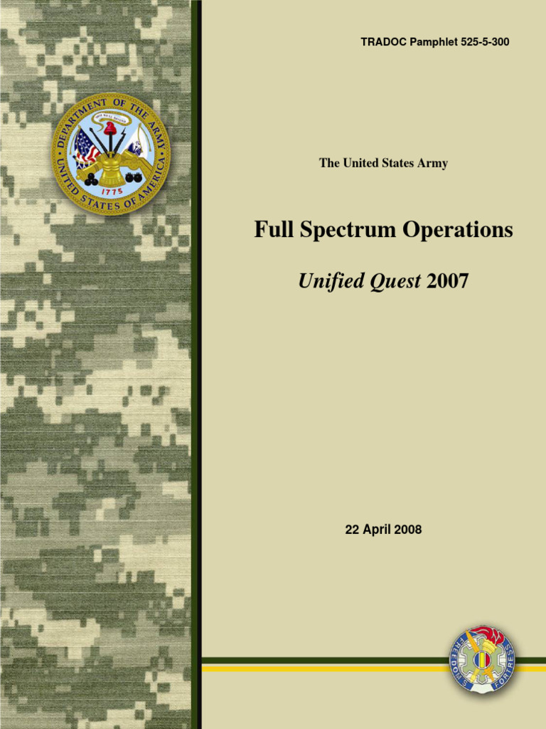 Full Spectrum Operations: Unified Quest 2007 | PDF | Insurgency | Military