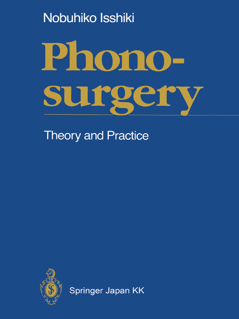 Phonosurgery - Theory and Practice 1989 | PDF | Harmonic | Human Voice