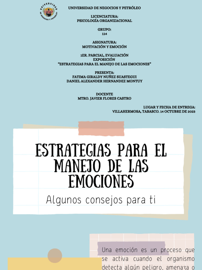 Estrategias para Manejar Emociones | PDF | Las emociones | Inteligencia ...