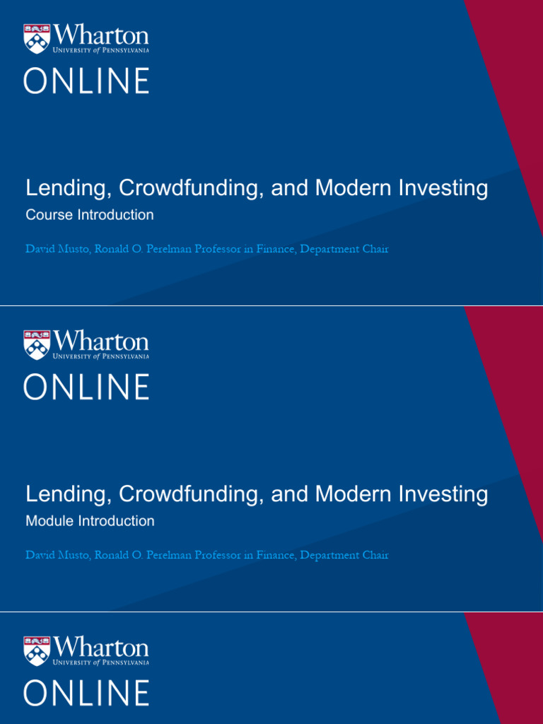 Module-1-Lecture-Slides | Download Free PDF | Modern Portfolio Theory | Exchange Traded Fund