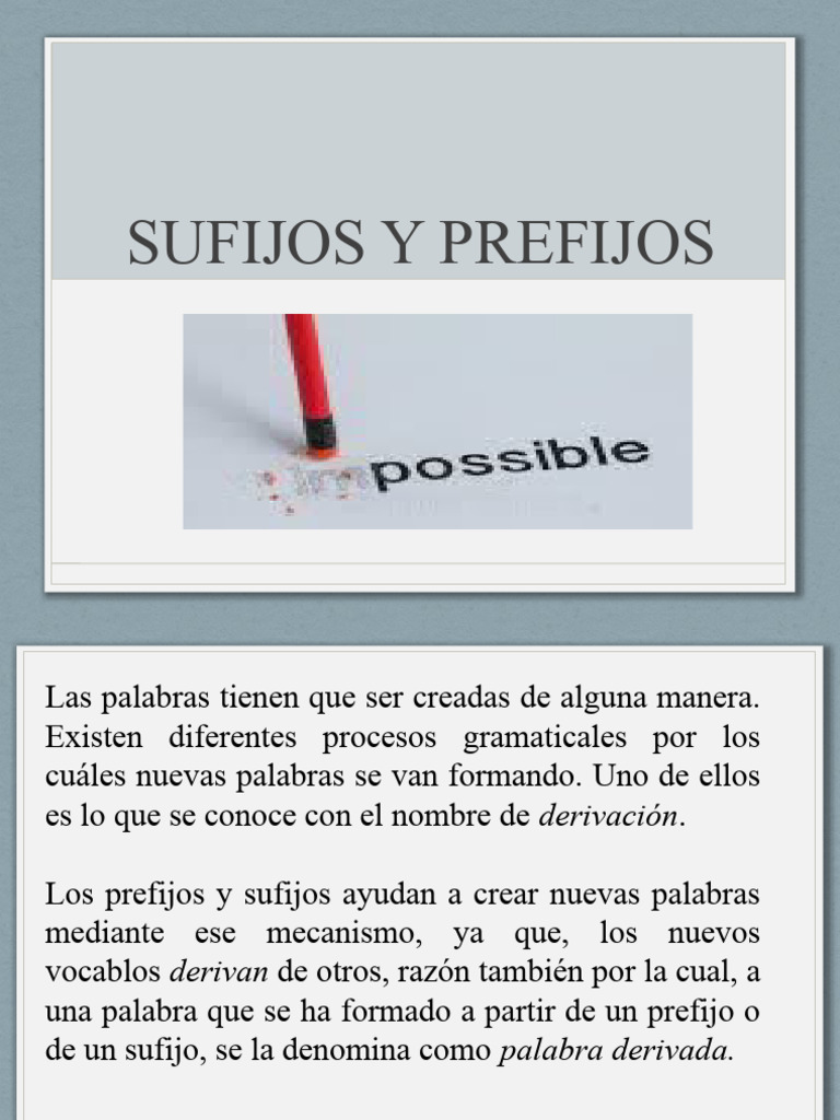 Sufijos y Prefijos | PDF