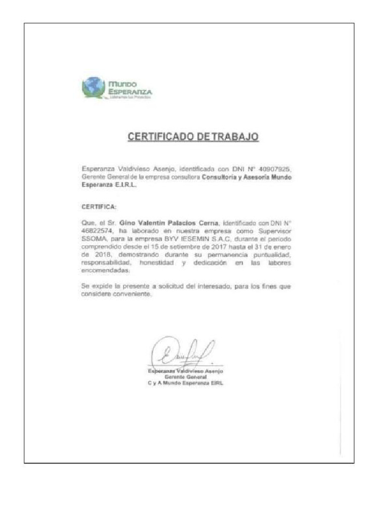 CERTIFICADOS | PDF